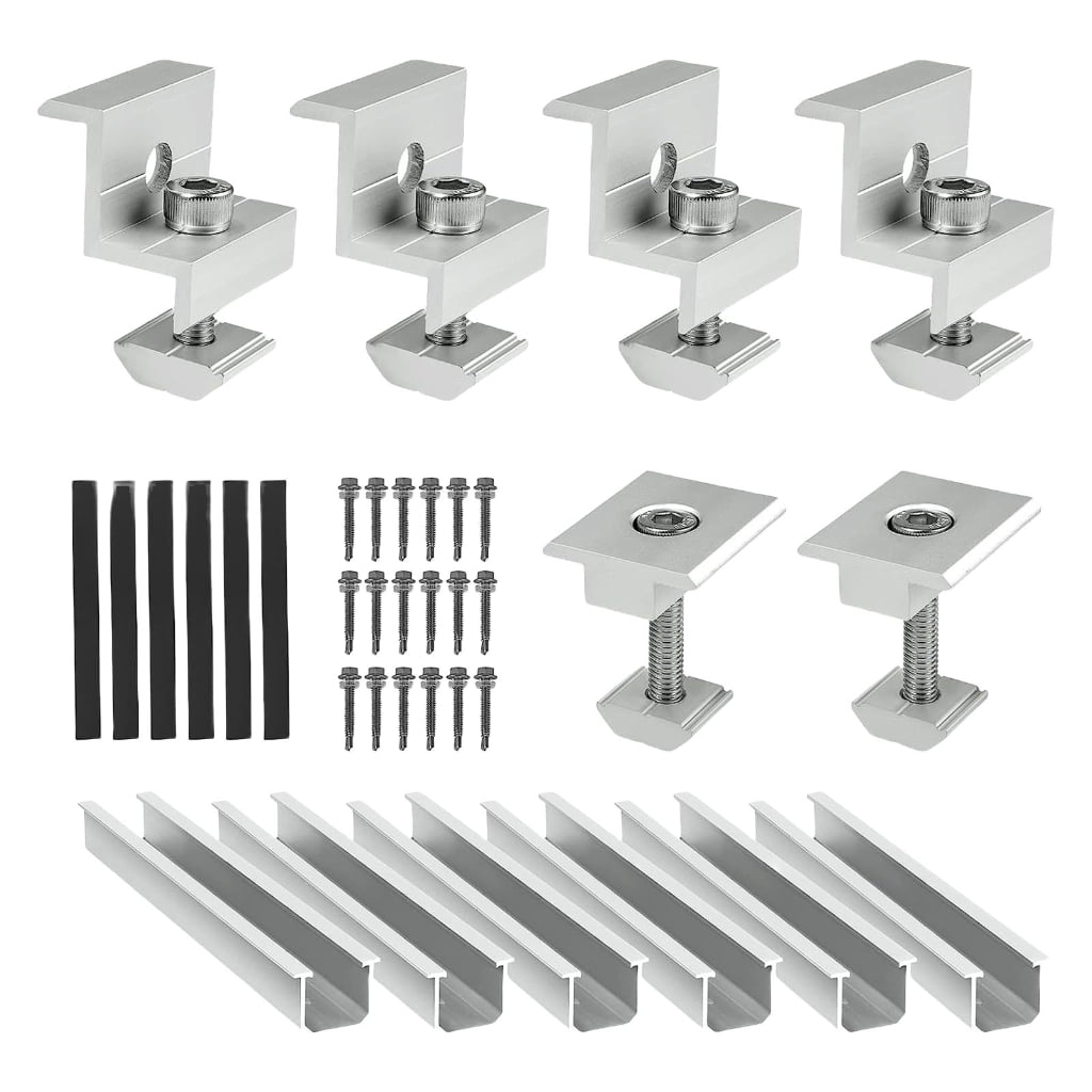 KCAHPAN 6Pcs practical Solars Panel Brackets Set Suitable for Flat ...