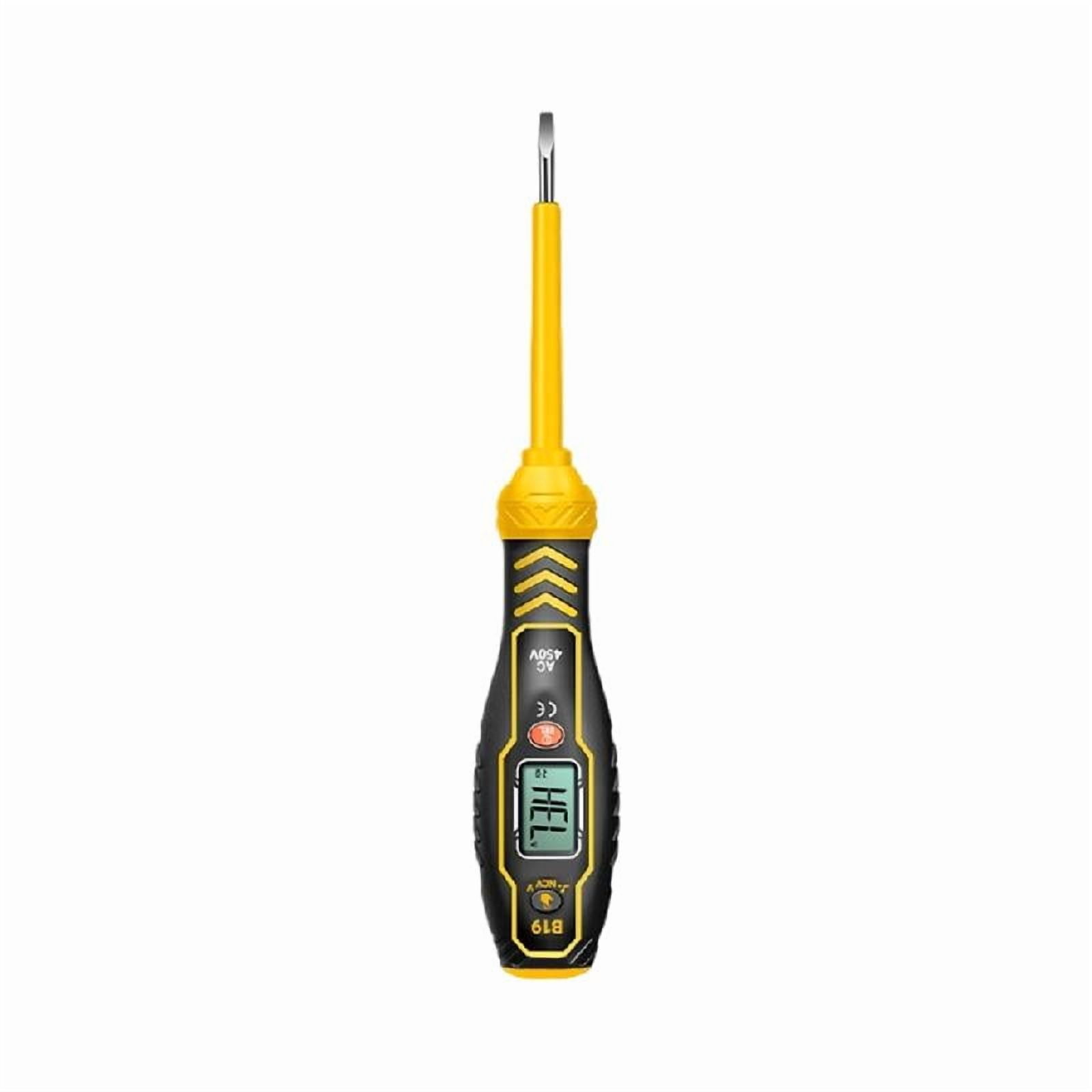 KCAHPAN Auto Off LCD Backlit Screen Voltage Test Meter with Alarm ...