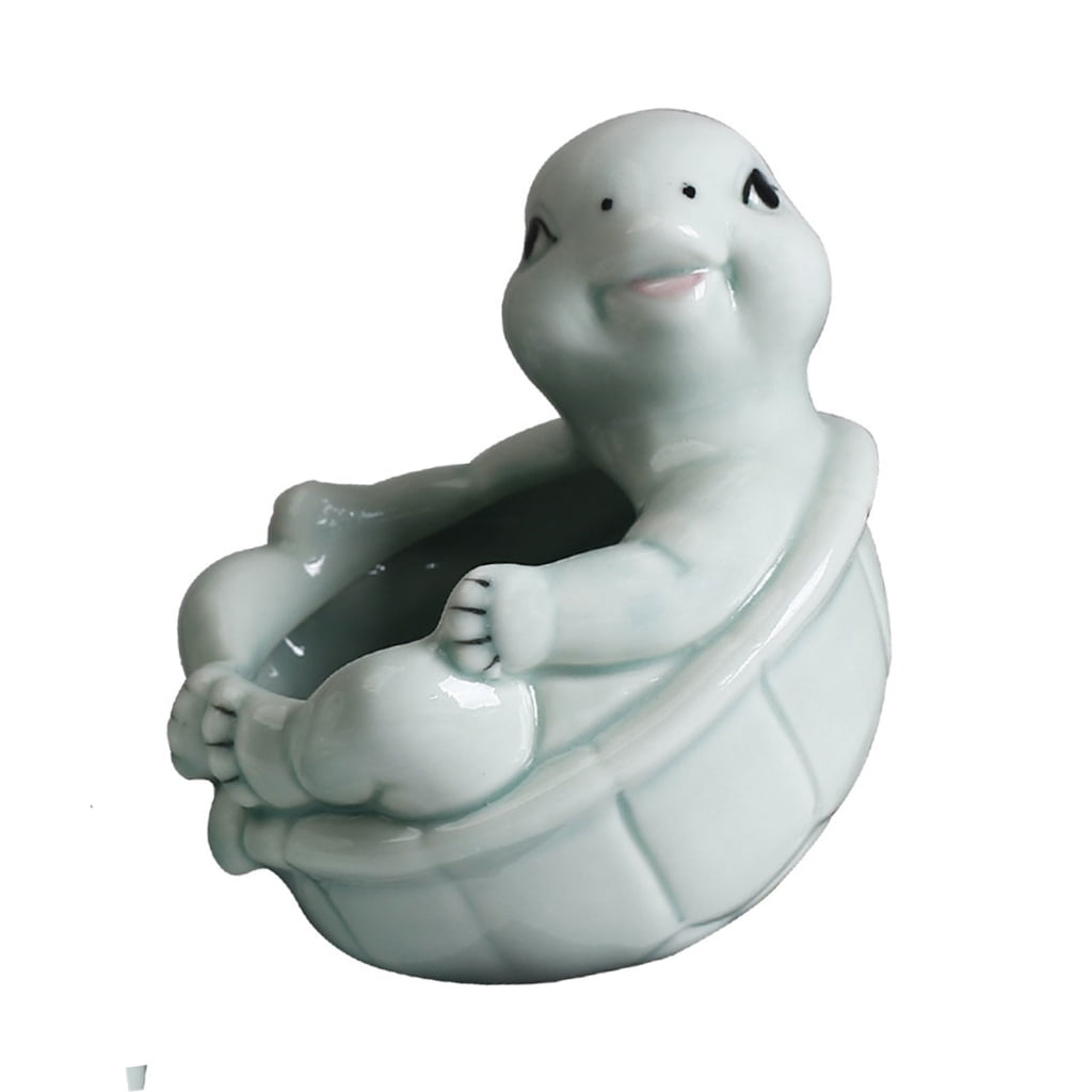 KCAHPAN Ceramic Turtles Flower Pots Ceramic Decorative for Garden ...