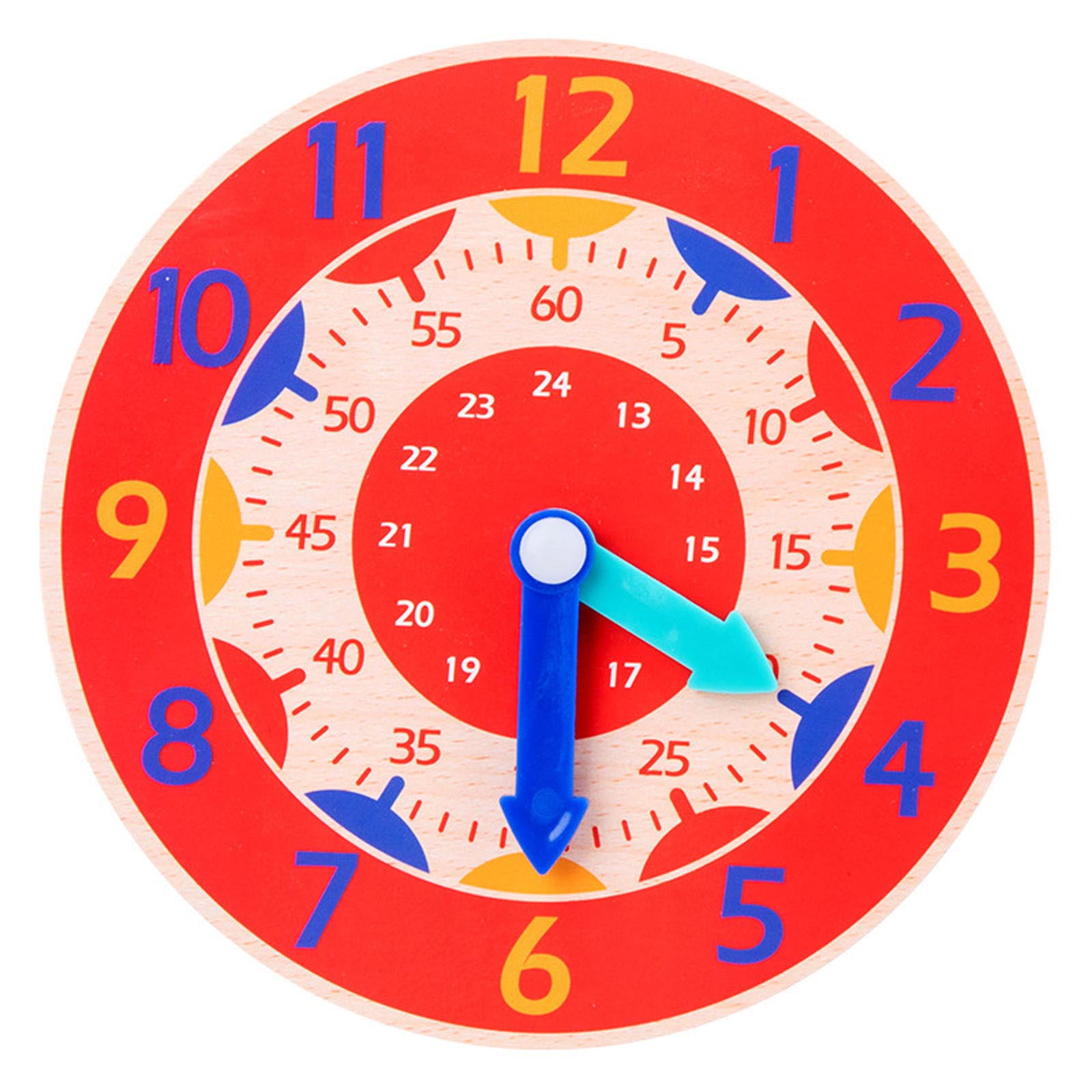 KCAHPAN Clock Toy Preschool Stationery for w/ Hour/Minute Hand Learning ...