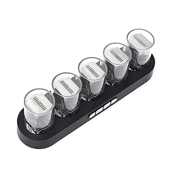 KCAHPAN Digital Glow Tube Clock with RGB LED Glows Table Clock for ...