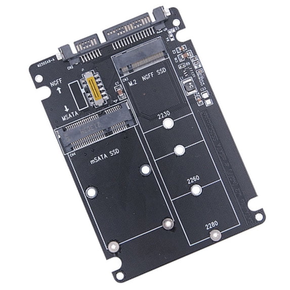 KCAHPAN Efficient M.2 NGFF/MSATA To SATA3 Disk Converter, Double SSD ...