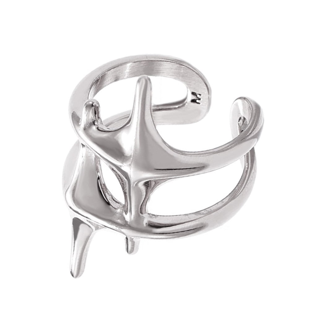 KCAHPAN Fashionable Crosses Star Rings Jewelry Delicate Crosses Star ...