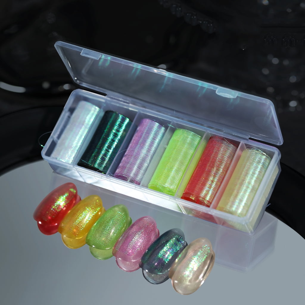 KCAHPAN Fish Scale Nail Decals Mermaids Scales Nail Foil Transfer ...