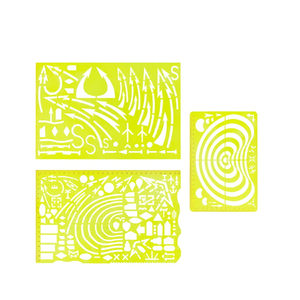 KCAHPAN Fluorescein Military Protractor Military Drawing Template with ...