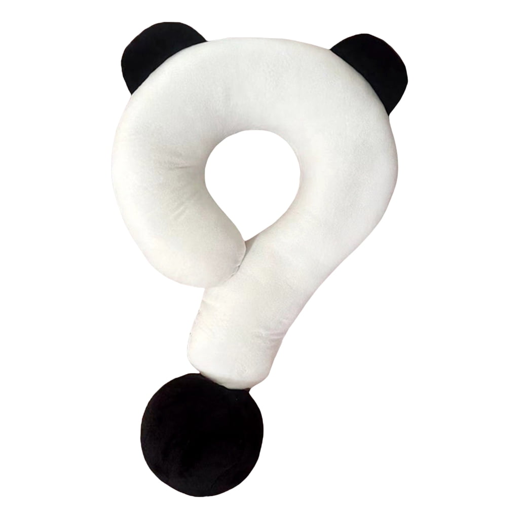 KCAHPAN Lovely Panda Plush Neck Pillow Question Mark Designs Optional ...