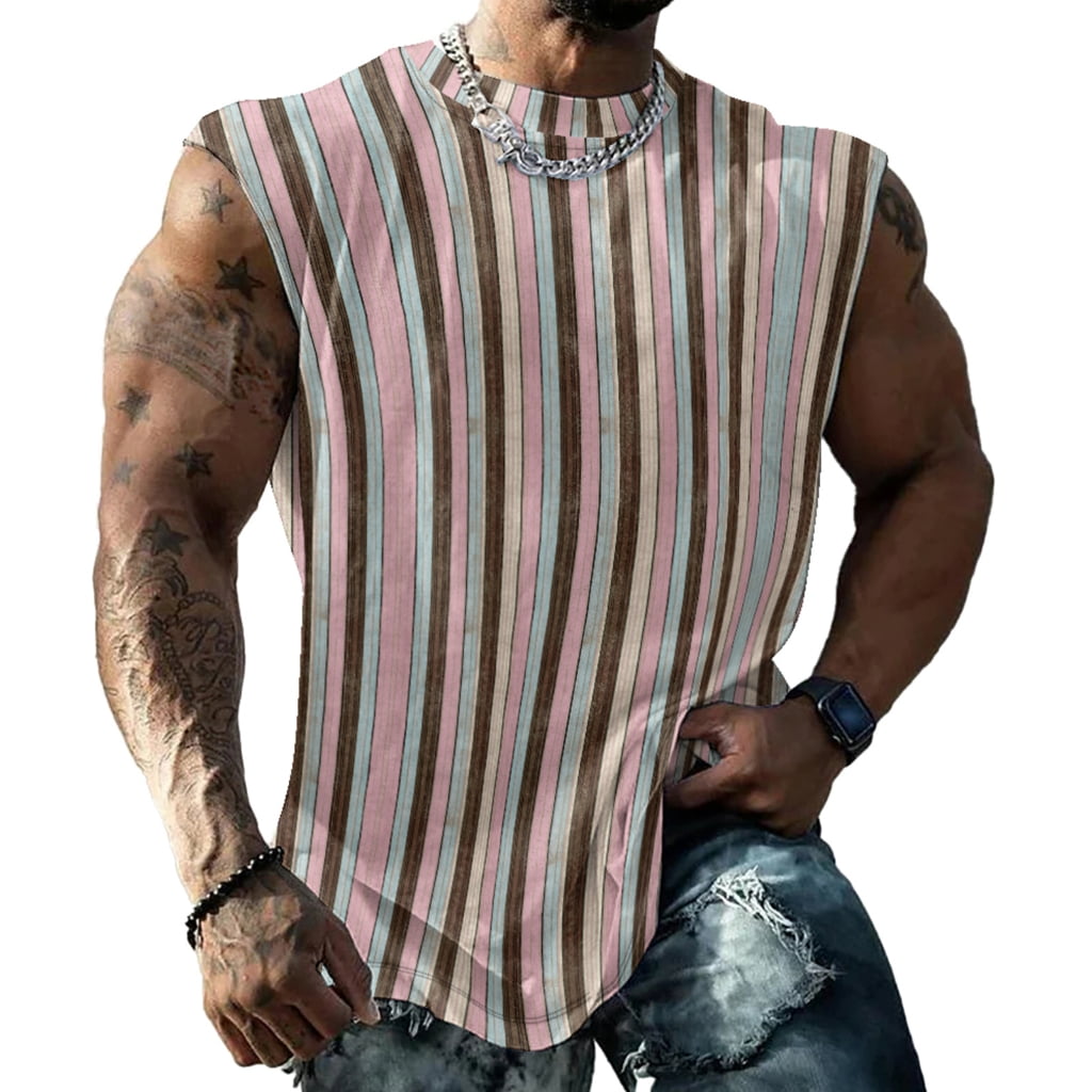 KCAHPAN Men's Sleeveless Muscle Tanks Top 3D Printed Graphics Gym ...