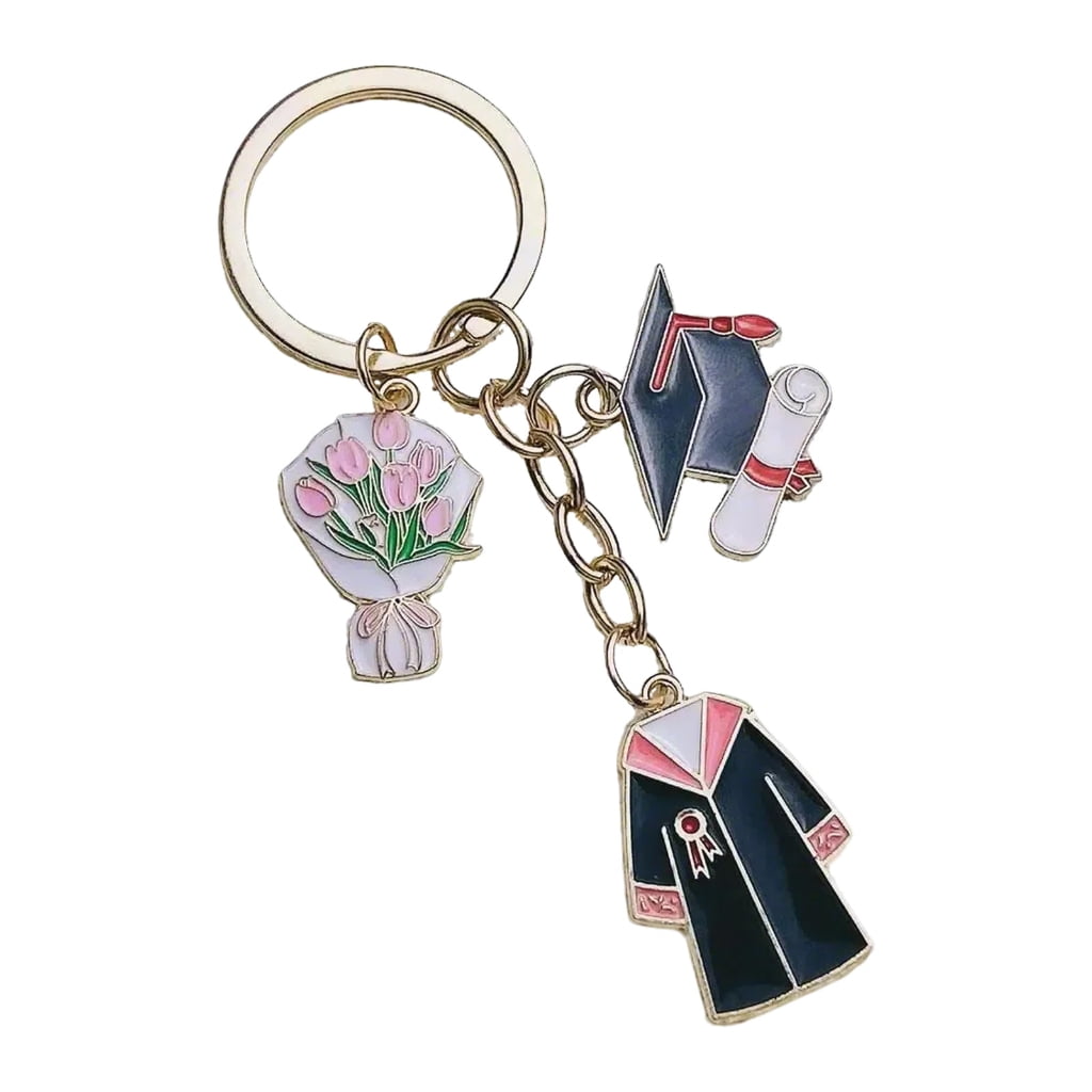 KCAHPAN Mortarboard Keychain Student Key Holder Graduation Themed Key ...