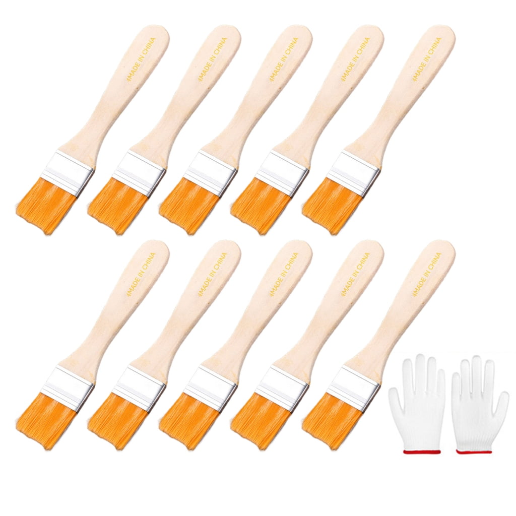 KCAHPAN Pack of 10 Small Paint Brushes with Soft Bristles Wood Handle ...