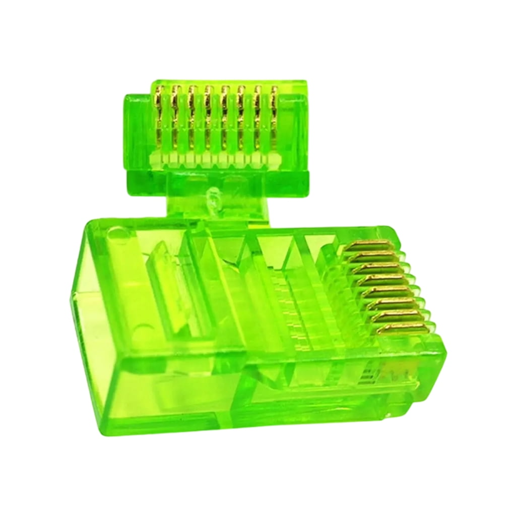 KCAHPAN RJ45 Connectors Cat5 Ethernet Plugs Pass-Through Connector For ...