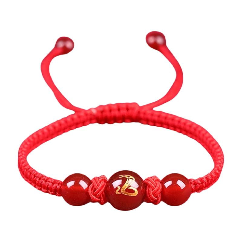 KCAHPAN Luck Red String Bracelet Chinese New Year Bracelet Charm ...