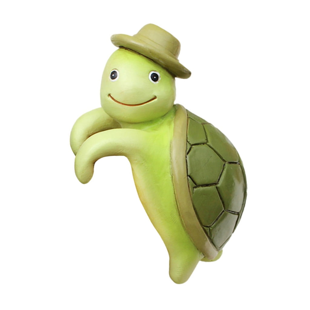 KCAHPAN Resin Climbing Turtles Statue Outdoor Hanging Animals Sculpture ...