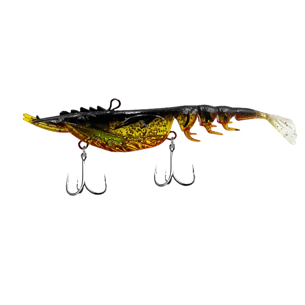 KCAHPAN Shrimp Fishing Lures Rubber Fishing Baits Prerigged Fishing Jig ...