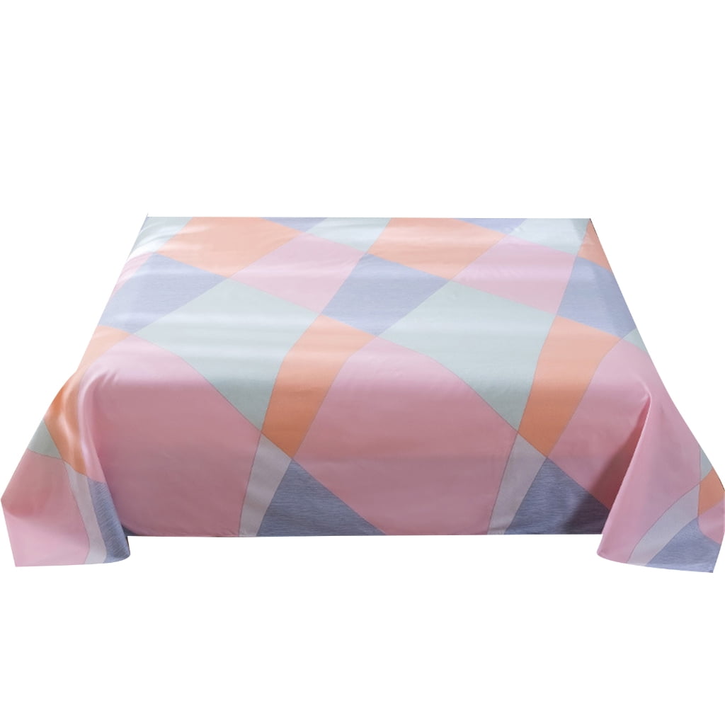 KCAHPAN Single Bed Sheet Colorful Washed Cotton Comfortable Wrinkles ...