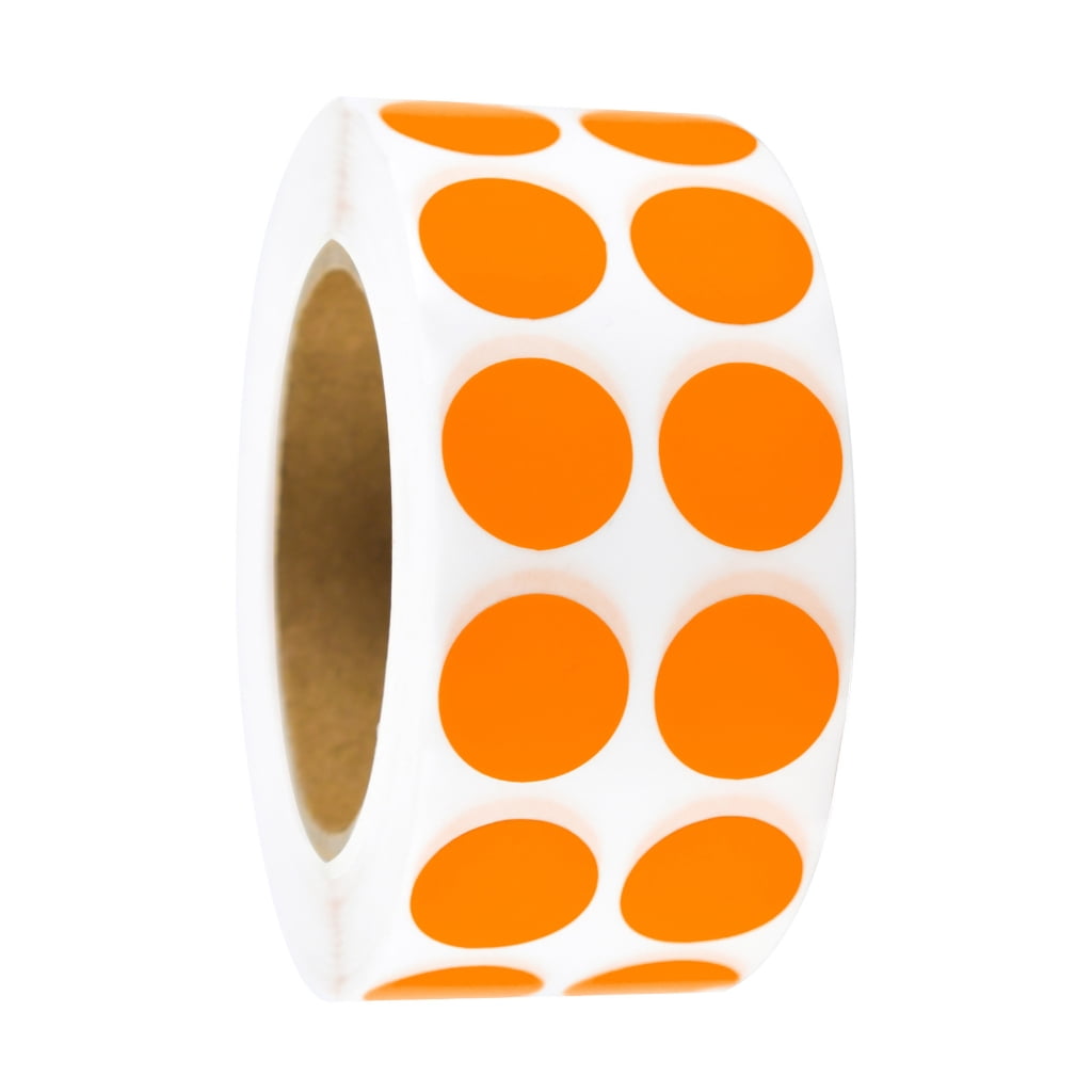 KCAHPAN Solid Color Circle Sticker Round Sticker Color Coding Labels ...