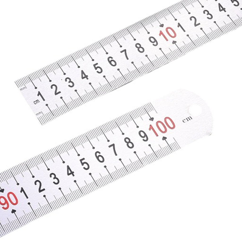 KCAHPAN Stainless Steel Ruler Double Scale Ruler Math Measuring Ruler ...