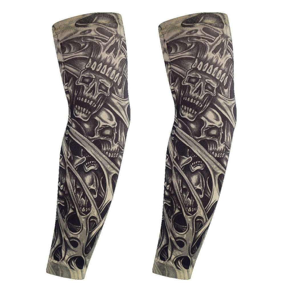 KCAHPAN Tattooing Arm Sleeves Sunproof Cooling Arm Covers Sport ...