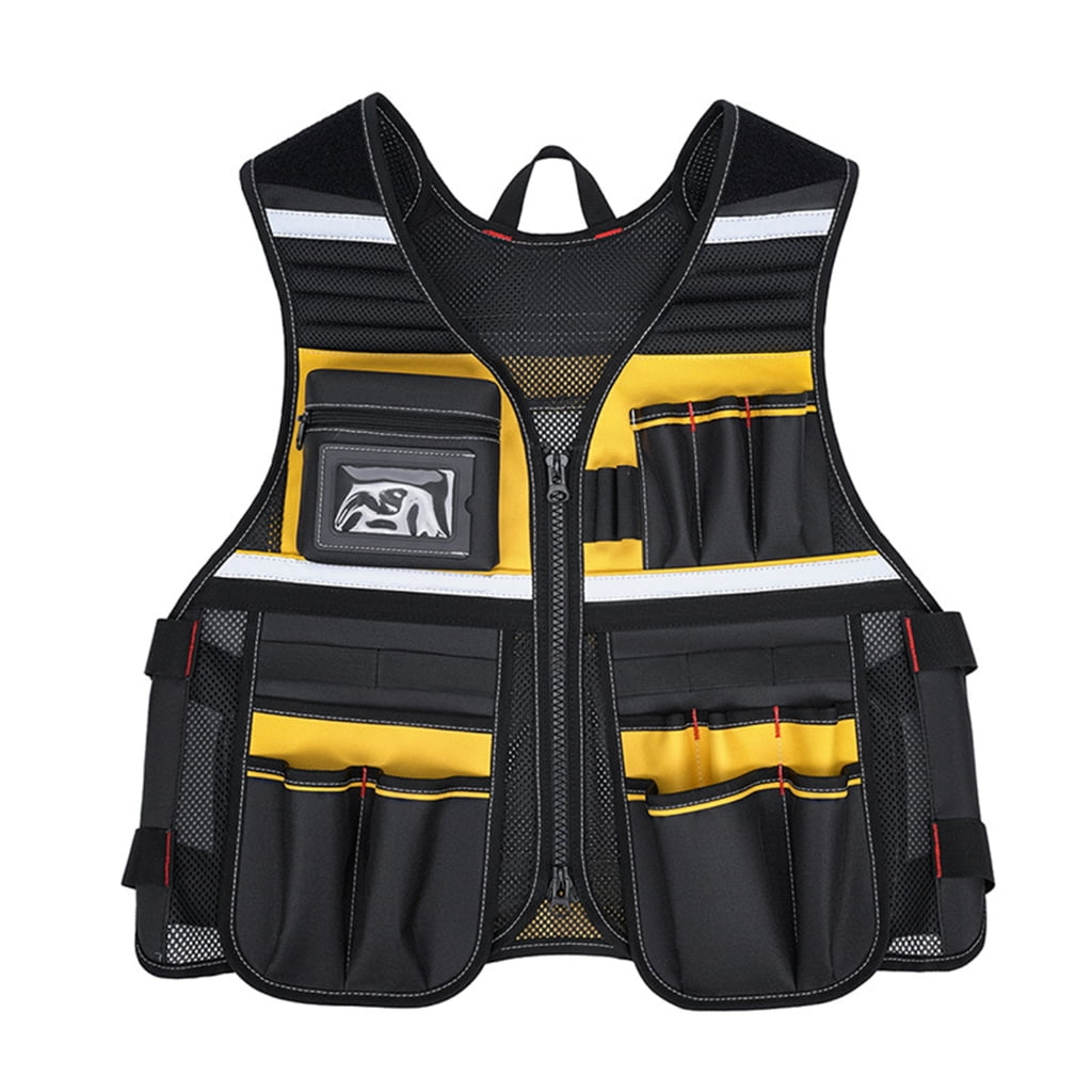KCAHPAN Tool Vest with Pocket Weight Dispersal Work Vest Purpose Tool ...