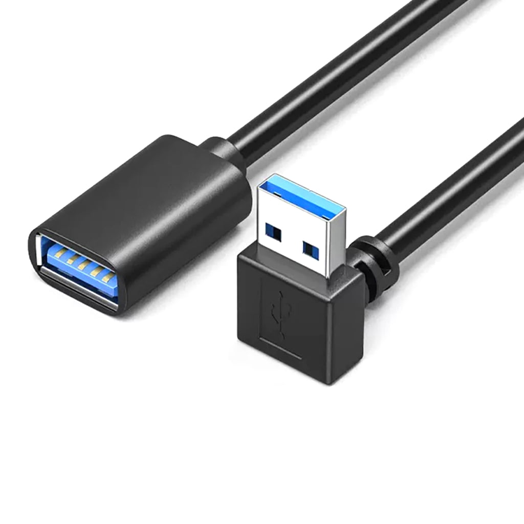 KCAHPAN USB3.0 Angled Extension Cable Male to Female 90 Degree Angled ...