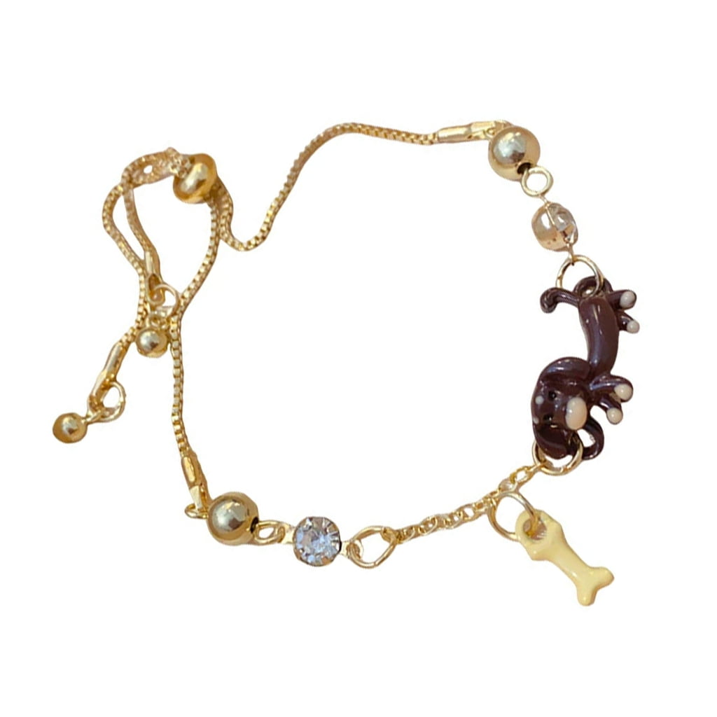KCAHPAN Charming Sausage Dog Bracelet Wrist Chain Charm Adds Fun and ...