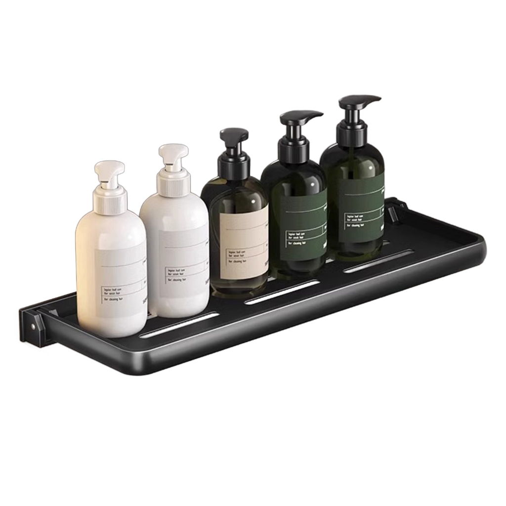 KCAHPAN Wall Mounted Folding Shelf,12/16inch Bathroom Folding Rack ...