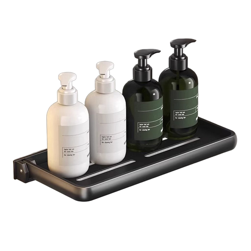 KCAHPAN Wall Mounted Folding Shelf,12/16inch Bathroom Folding Rack ...