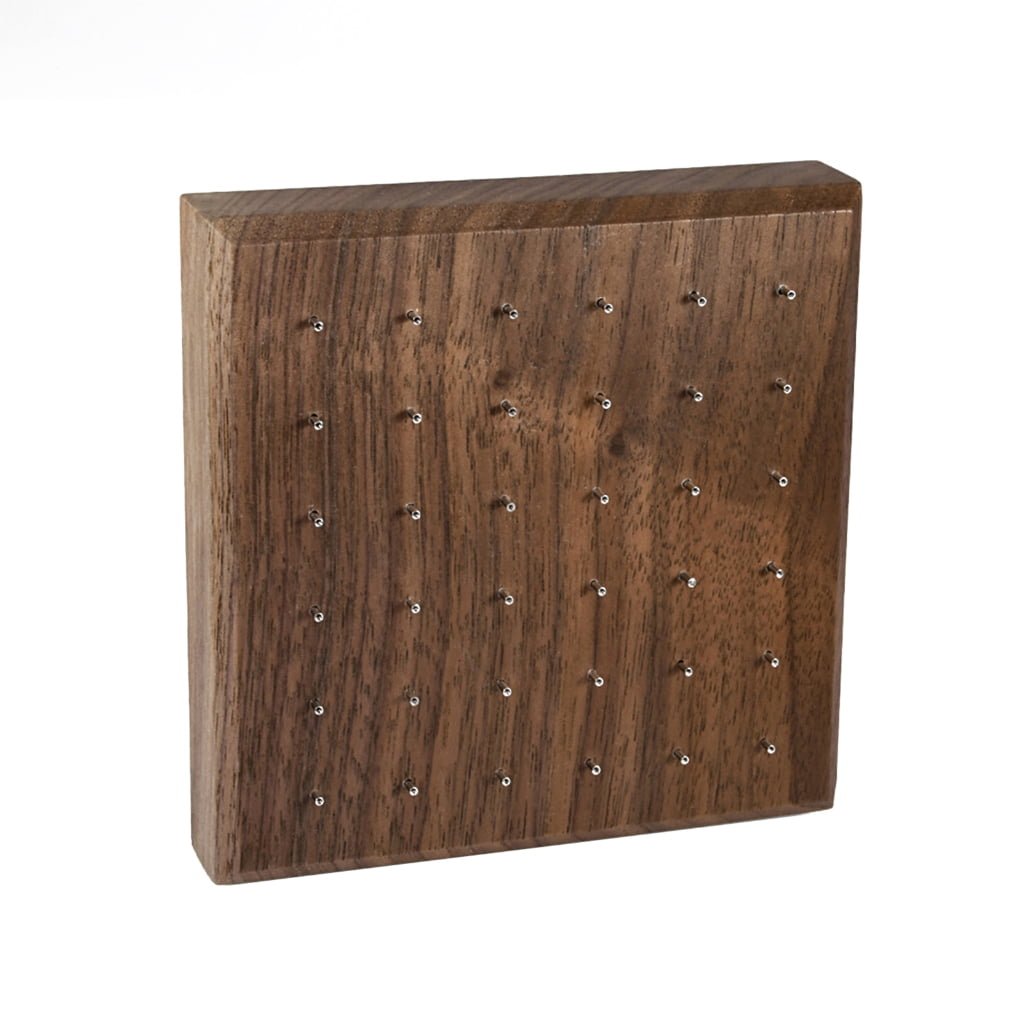 KCAHPAN Functional Wood Jewelry Display Stand Earrings and Lip Rings ...