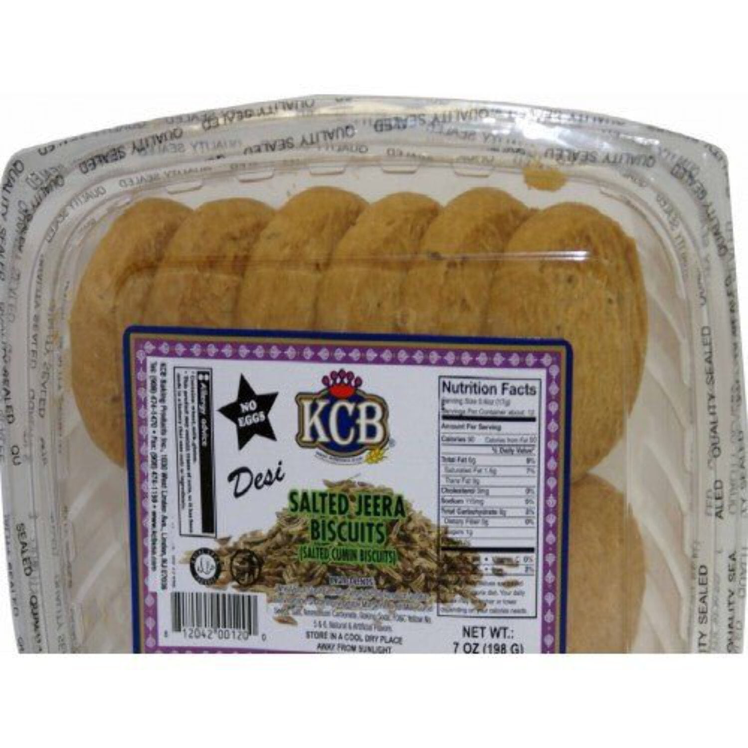 KCB Desi Salted Jeera Biscuits Salted Cumin Biscuits 198g (Pack of 2 ...