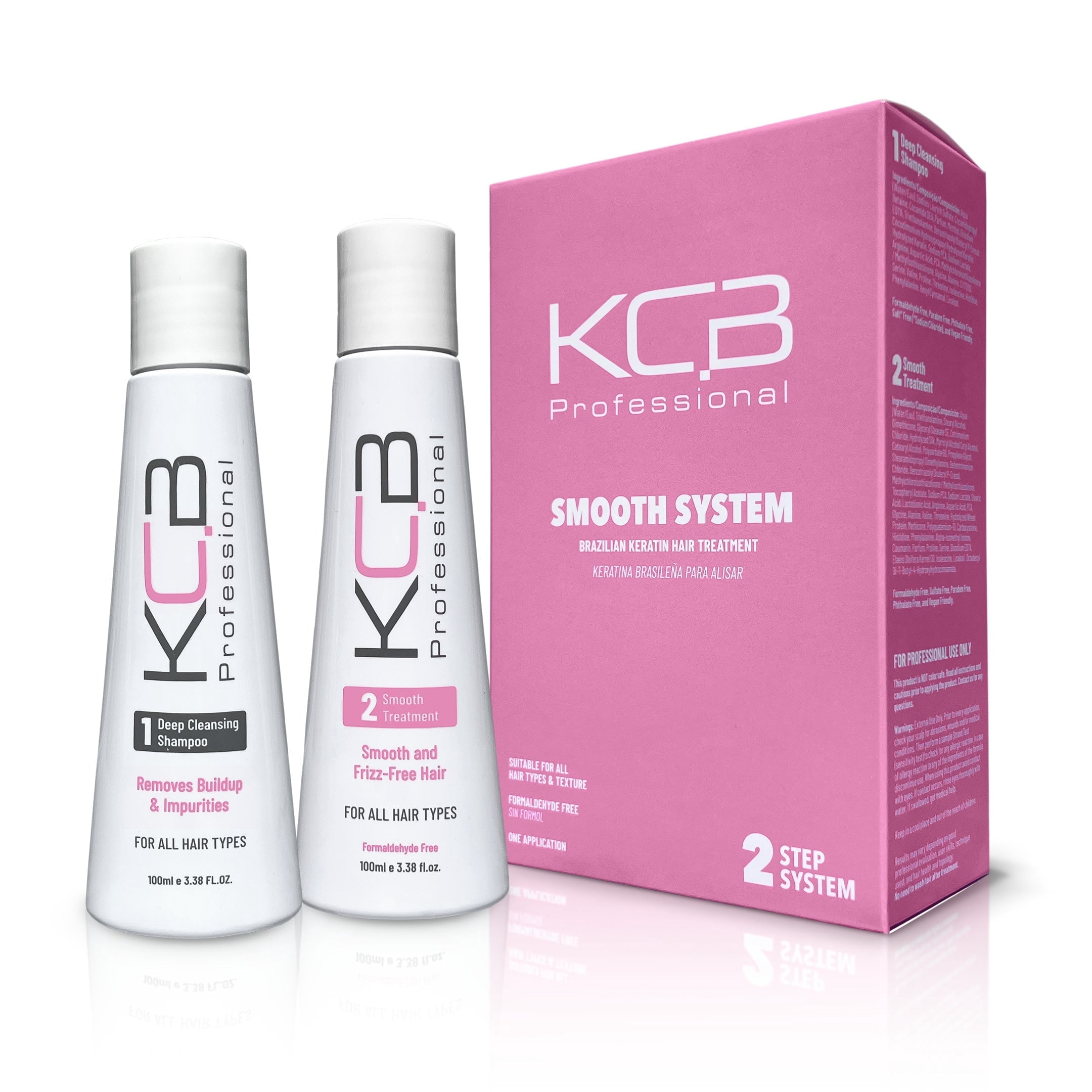 KCB Professional Smooth System, Brazilian Keratin Hair Treatment Kit at ...