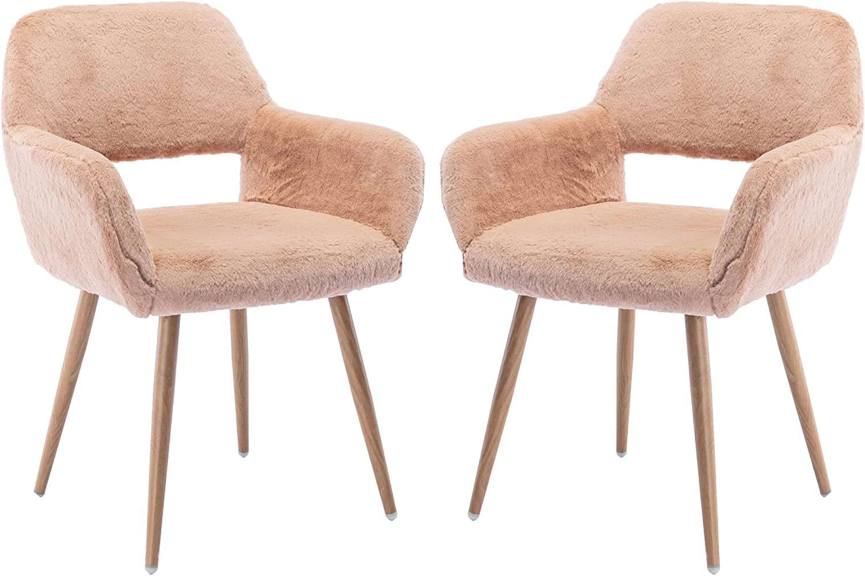 KCC Small Modern Dining Room Arm Chairs 1 Piece, Mid-Century ...