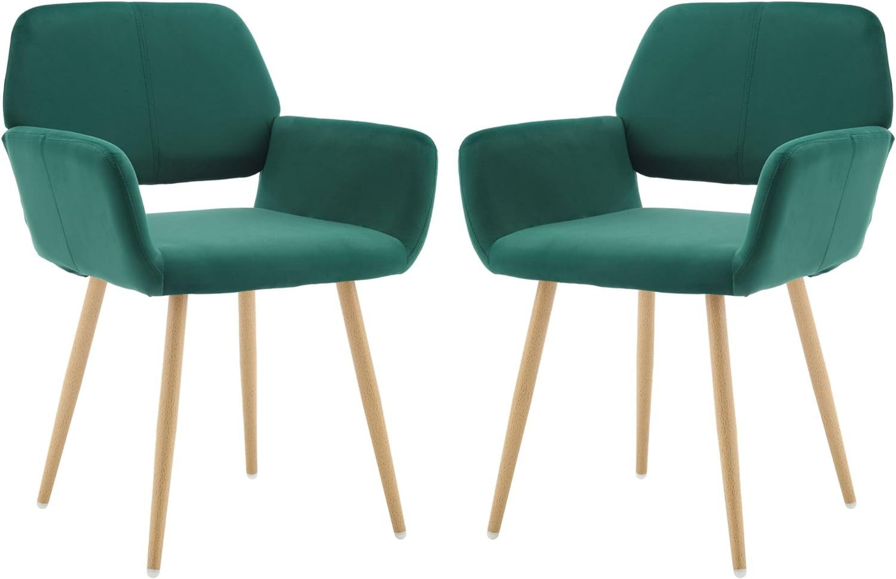 KCC Small Modern Dining Room Arm Chairs 1 Piece, Mid-Century ...
