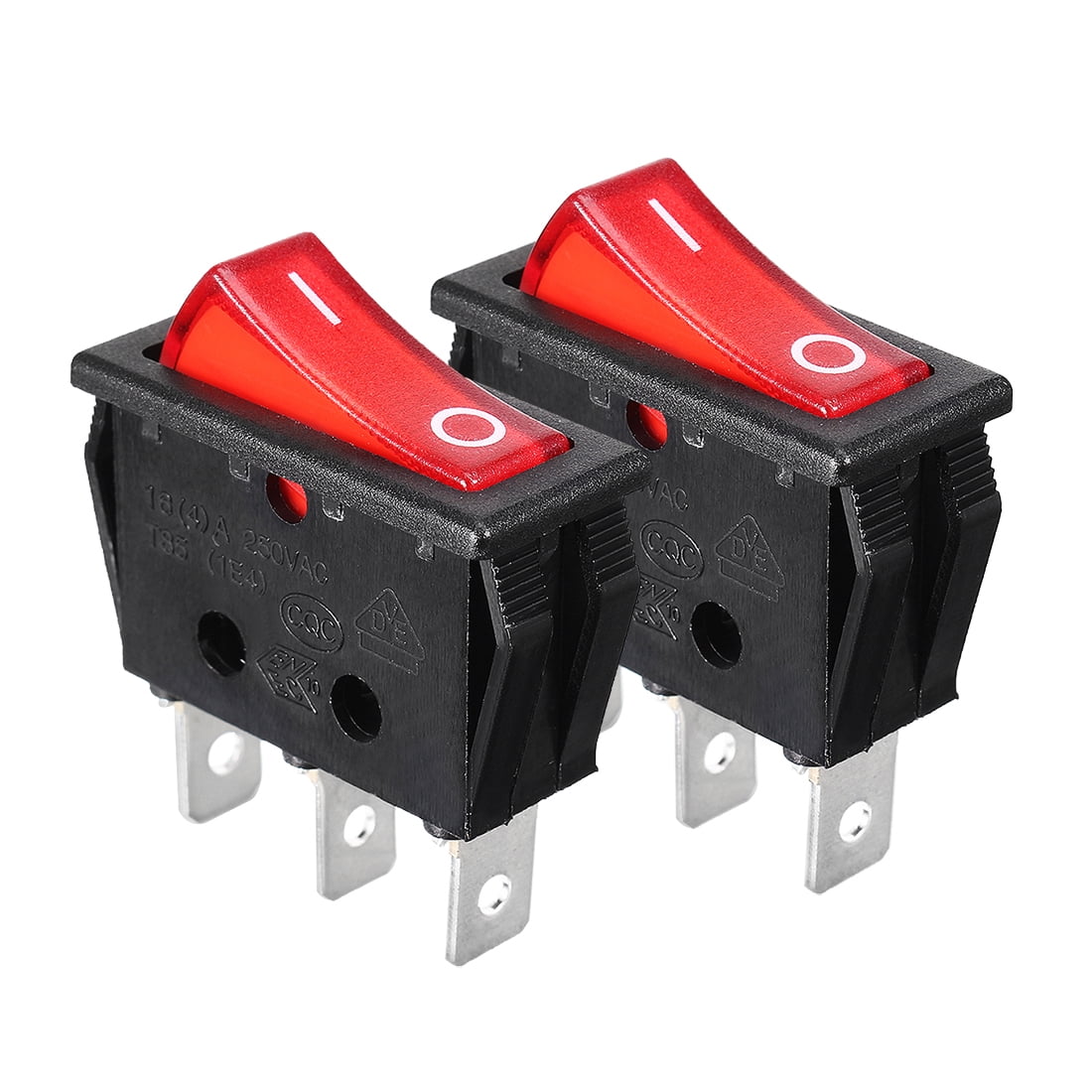 KCD7 T125/55 Power Electrical Rocker Switch, 16(4)A/250VAC, 3 Terminal ...