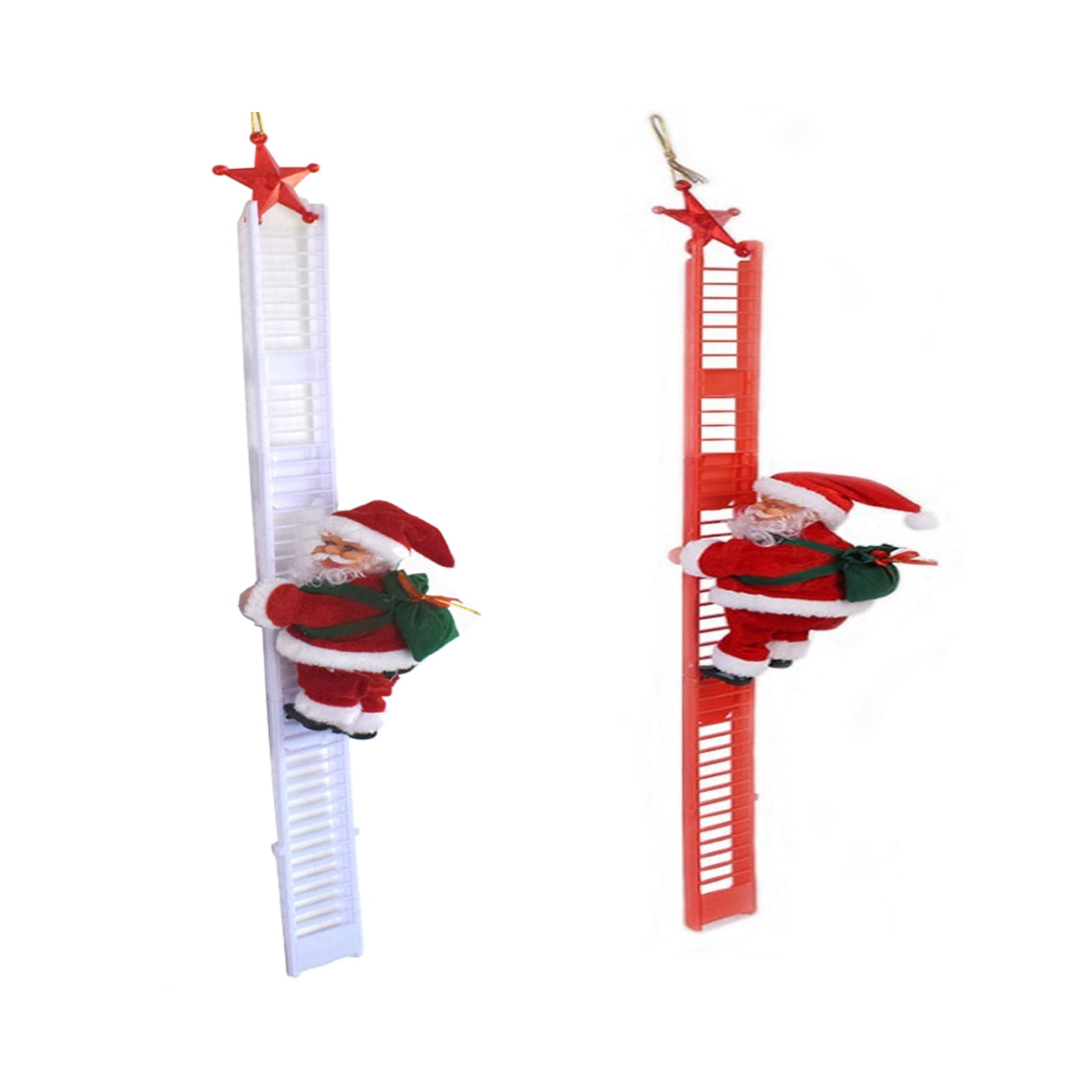 KCEHTA 2 Pcs Santa Claus Climbing Ladder Electric Climbing Santa Claus ...