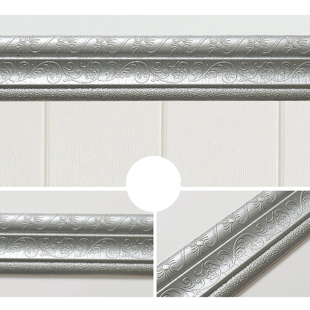 KCEHTA 90"x 3" Self Adhesive Flexible Foam Molding Trim Wallpaper ...