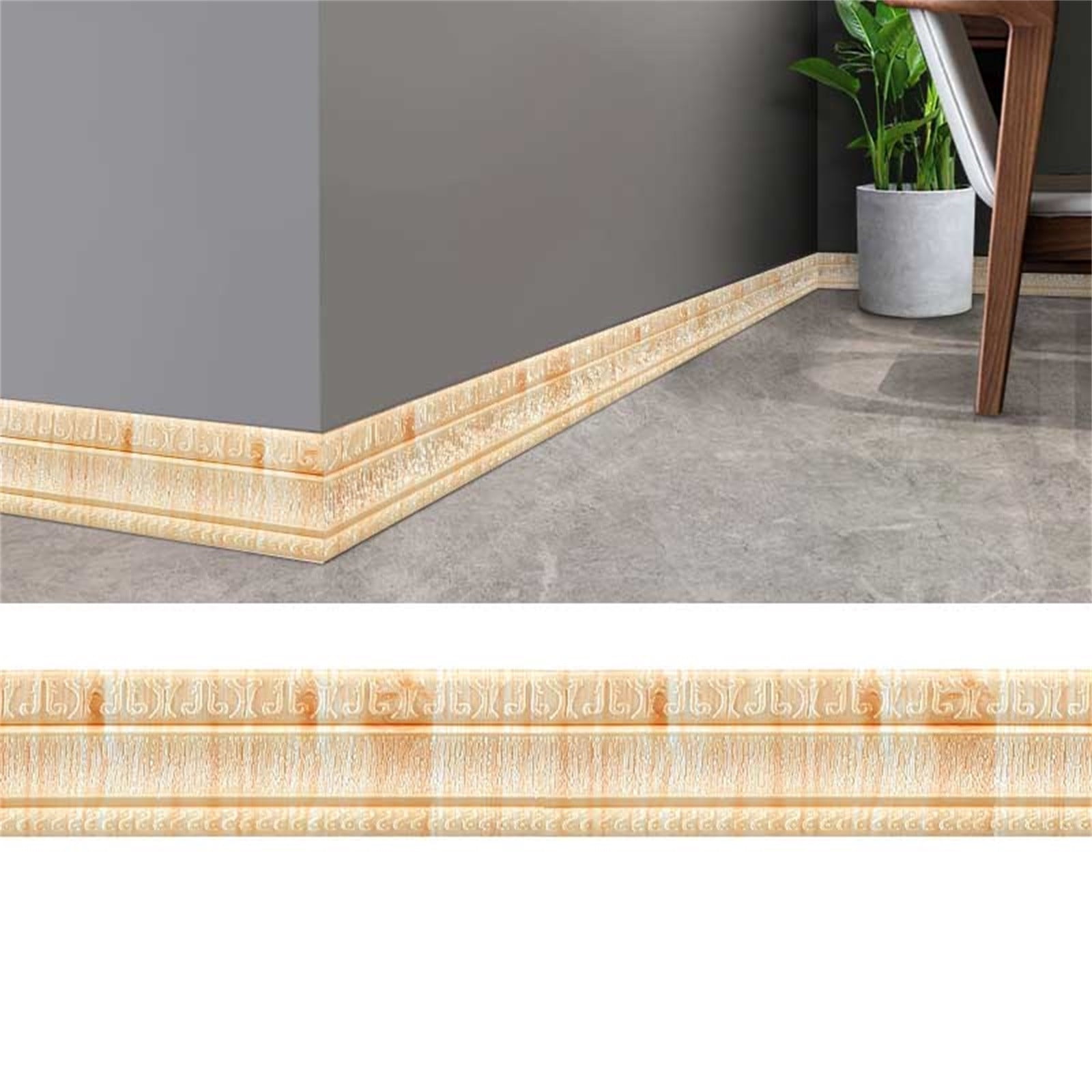 KCEHTA 90"x 3" Self Adhesive Flexible Foam Molding Trim Wallpaper ...
