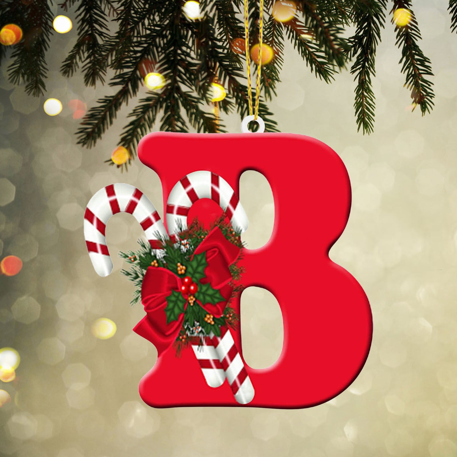 KCEHTA Christmas Letter Ornaments, 26 Letters Christmas Tree Decoration ...