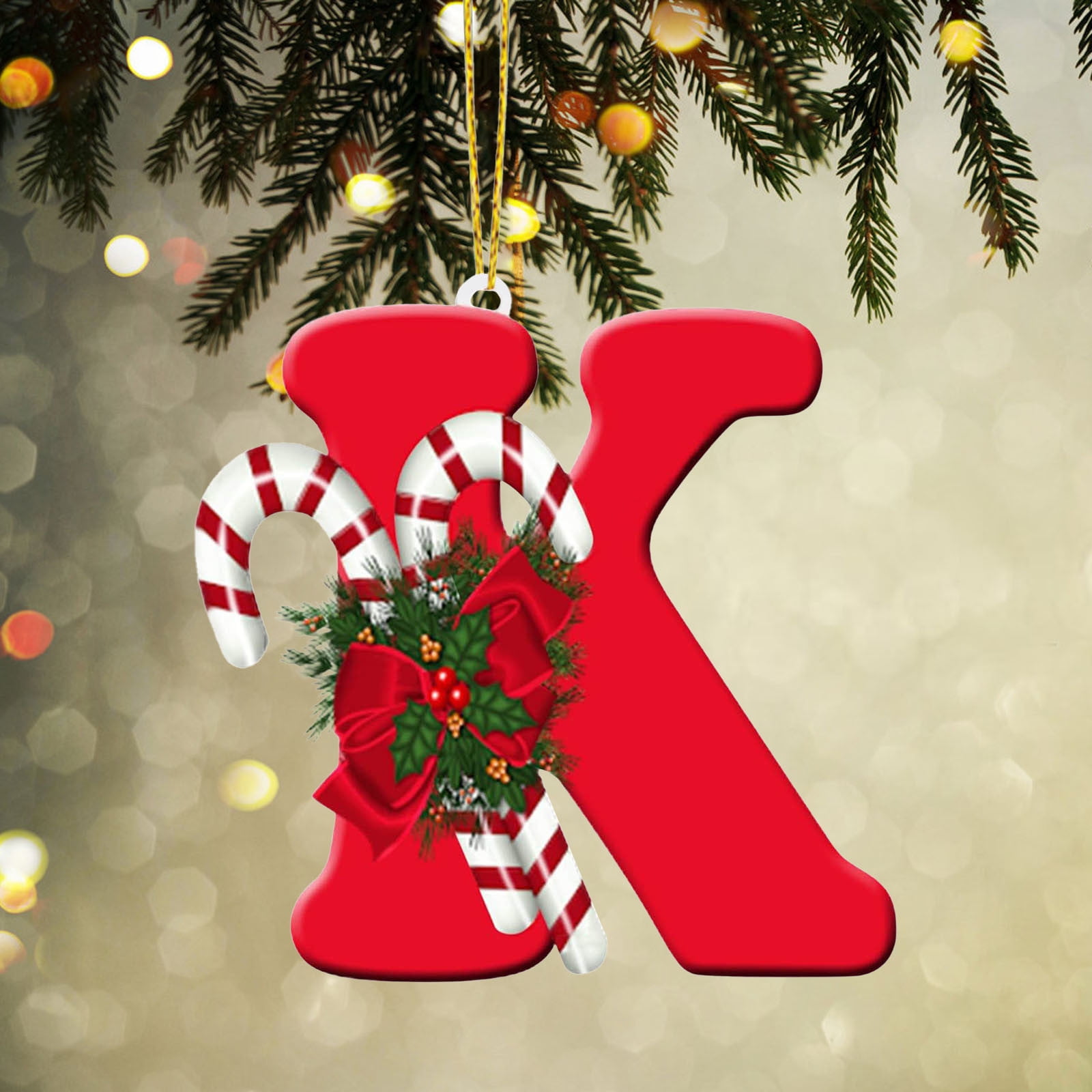 KCEHTA Christmas Letter Ornaments, 26 Letters Christmas Tree Decoration ...