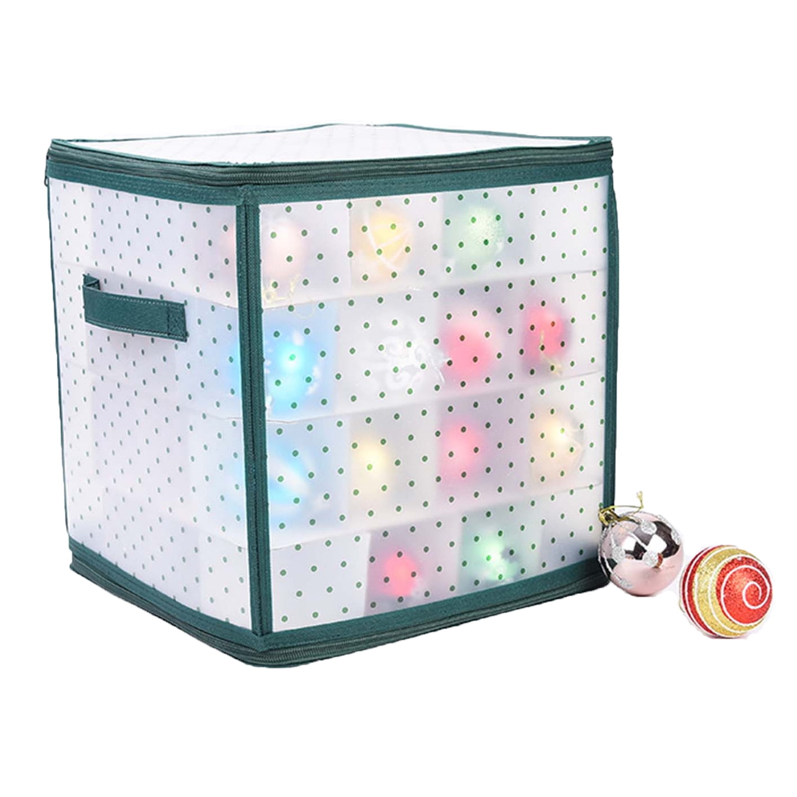 KCEHTA Christmas Ornament Storage Box with Dividers, Christmas Ball ...