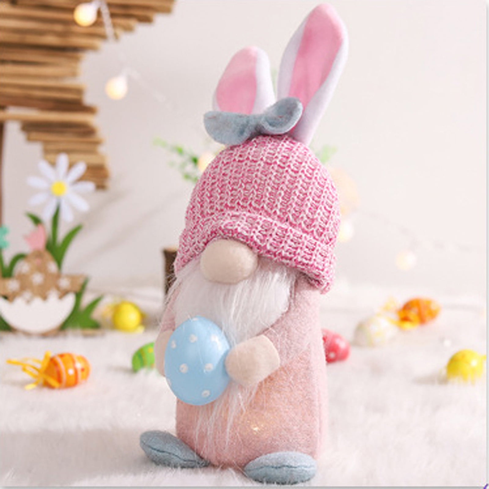KCEHTA Easter Gnomes with Lights Spring Easter Bunny Gnomes Decorations ...