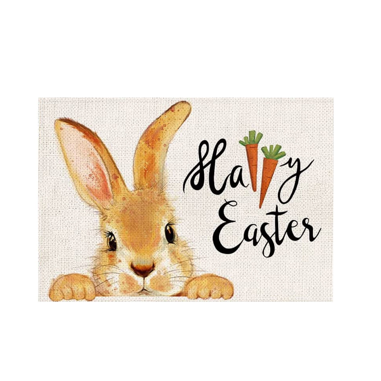 KCEHTA Easter Placemats Bunny Rabbit Floral Spring Table Mats for Party ...