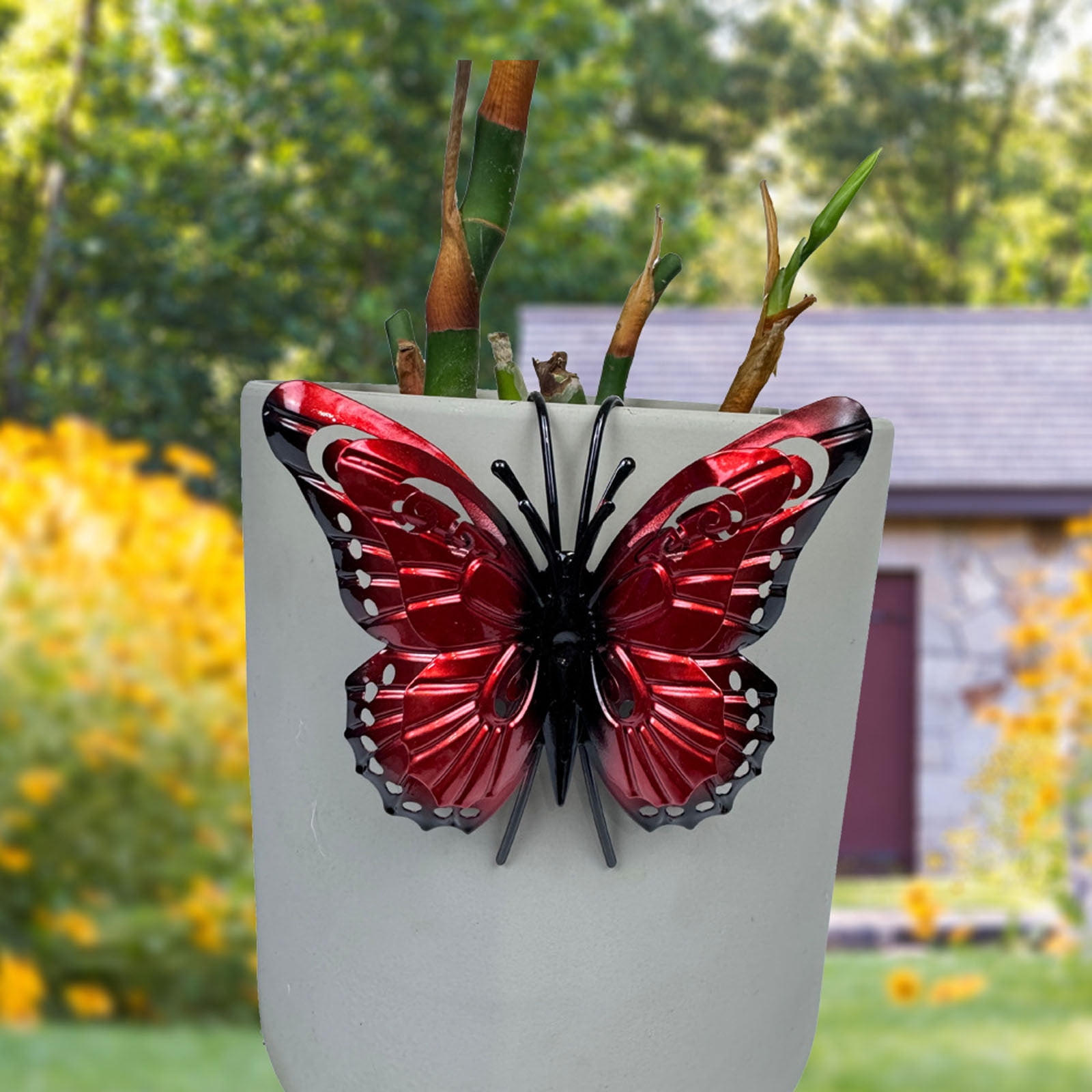 KCEHTA Flower Pot Decorations Huggers, Butterfly Flower Pot Decorations ...