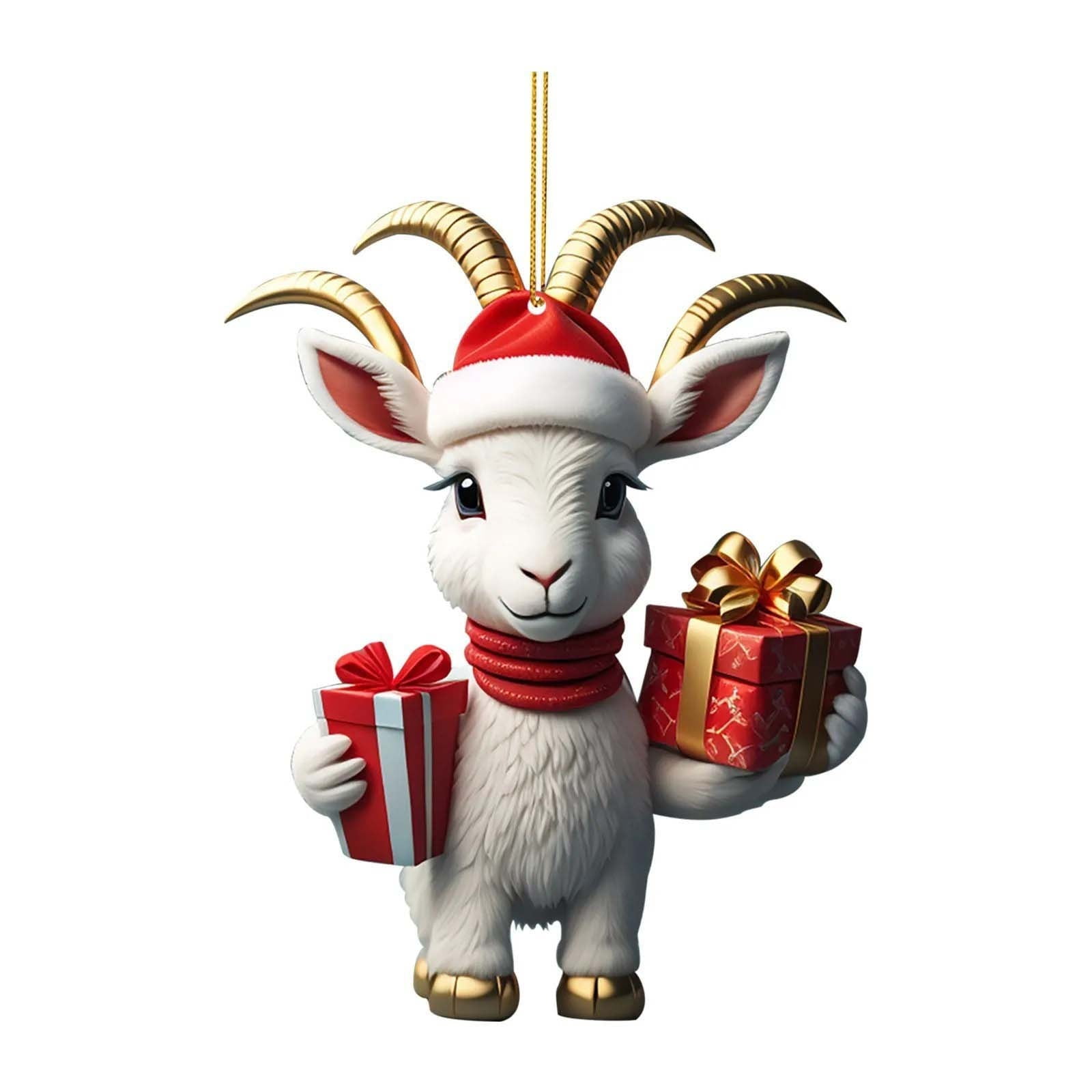 KCEHTA Goat Christmas Ornaments, Goat Ornaments for Christmas Tree ...
