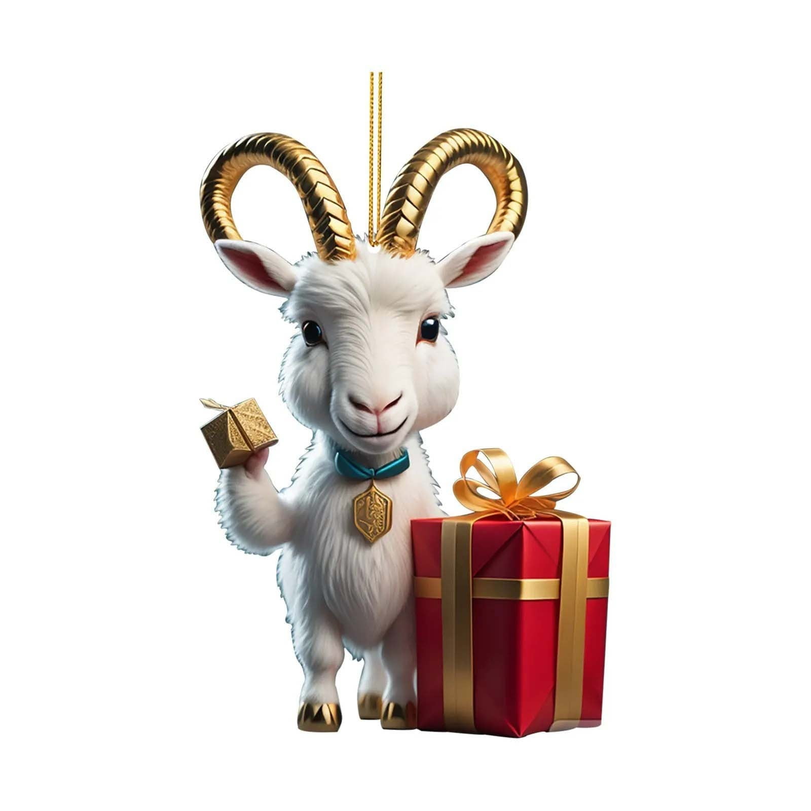 KCEHTA Goat Christmas Ornaments, Goat Ornaments for Christmas Tree ...