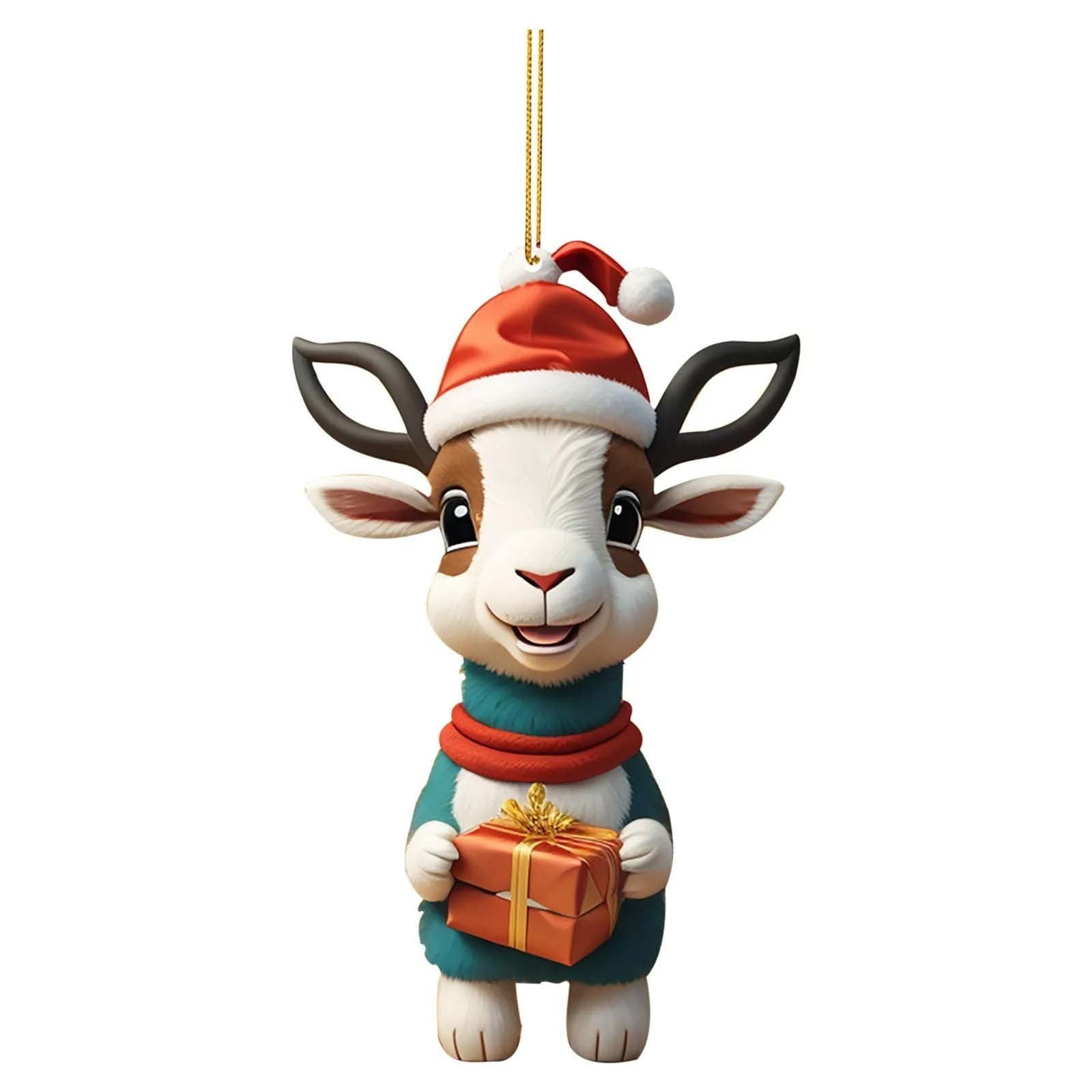 KCEHTA Goat Christmas Ornaments, Goat Ornaments for Christmas Tree ...