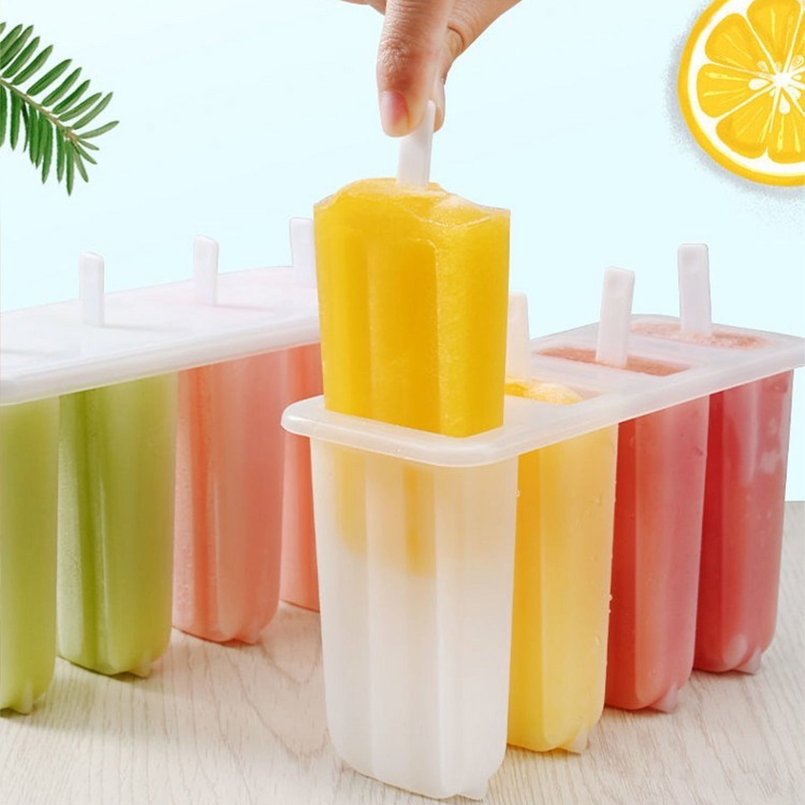 KCEHTA Popsicles Molds with Lid, Popsicle Ice Pop Maker Molds Reusable ...