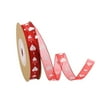 Valentine Glitter Hearts Satin Ribbon – 2 1/2" x 10 Yards, White ...