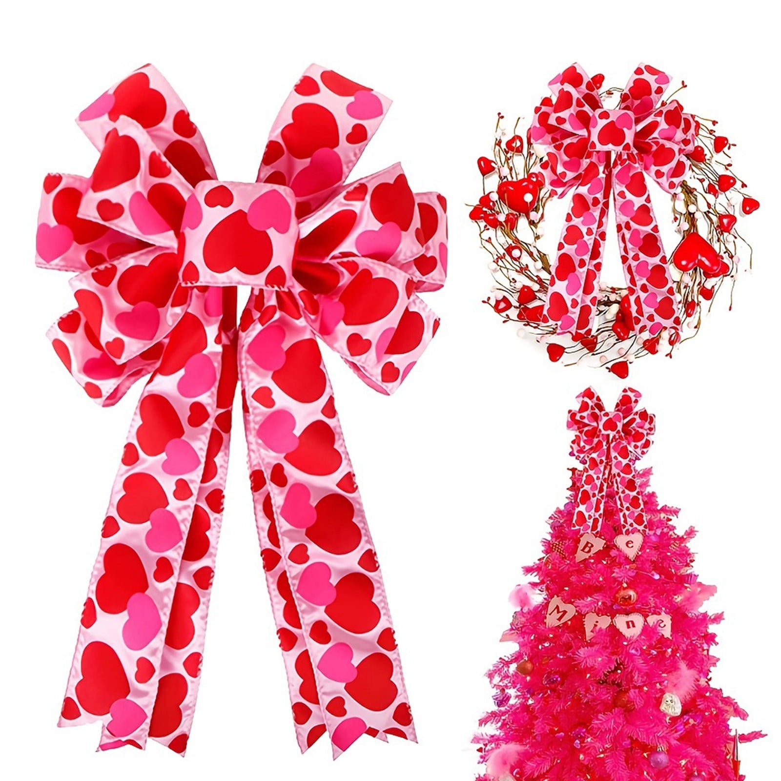 Customer reviews for KCEHTA Valentines Day Bows, Valentine Tree Topper ...