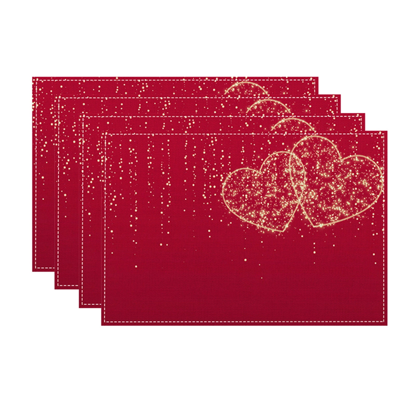 KCEHTA Valentines Day Placemats Set of 4 Love Heart Valentines ...