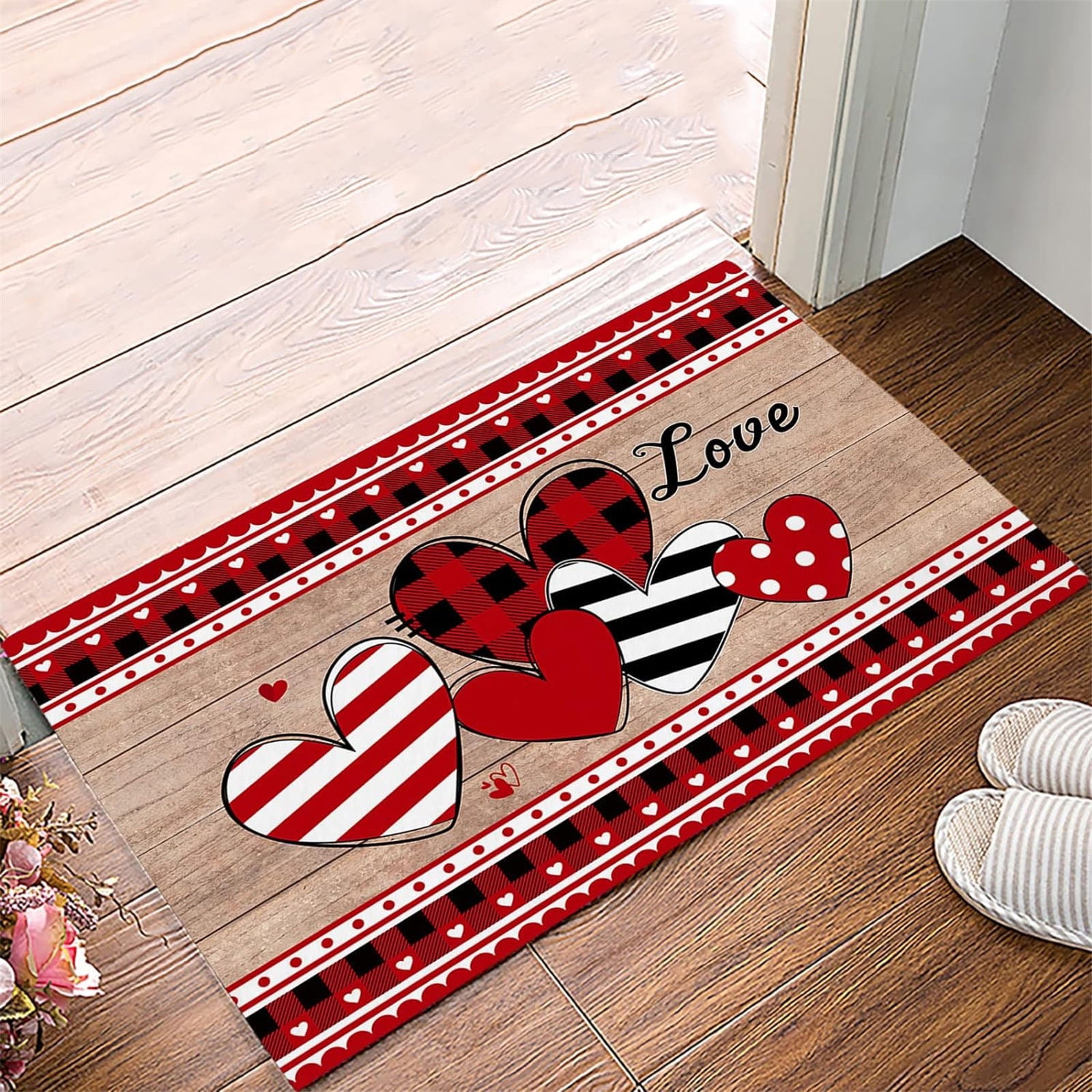 KCEHTA Valentines Door Mat, Valentines Day Welcome Mat Non Slip ...