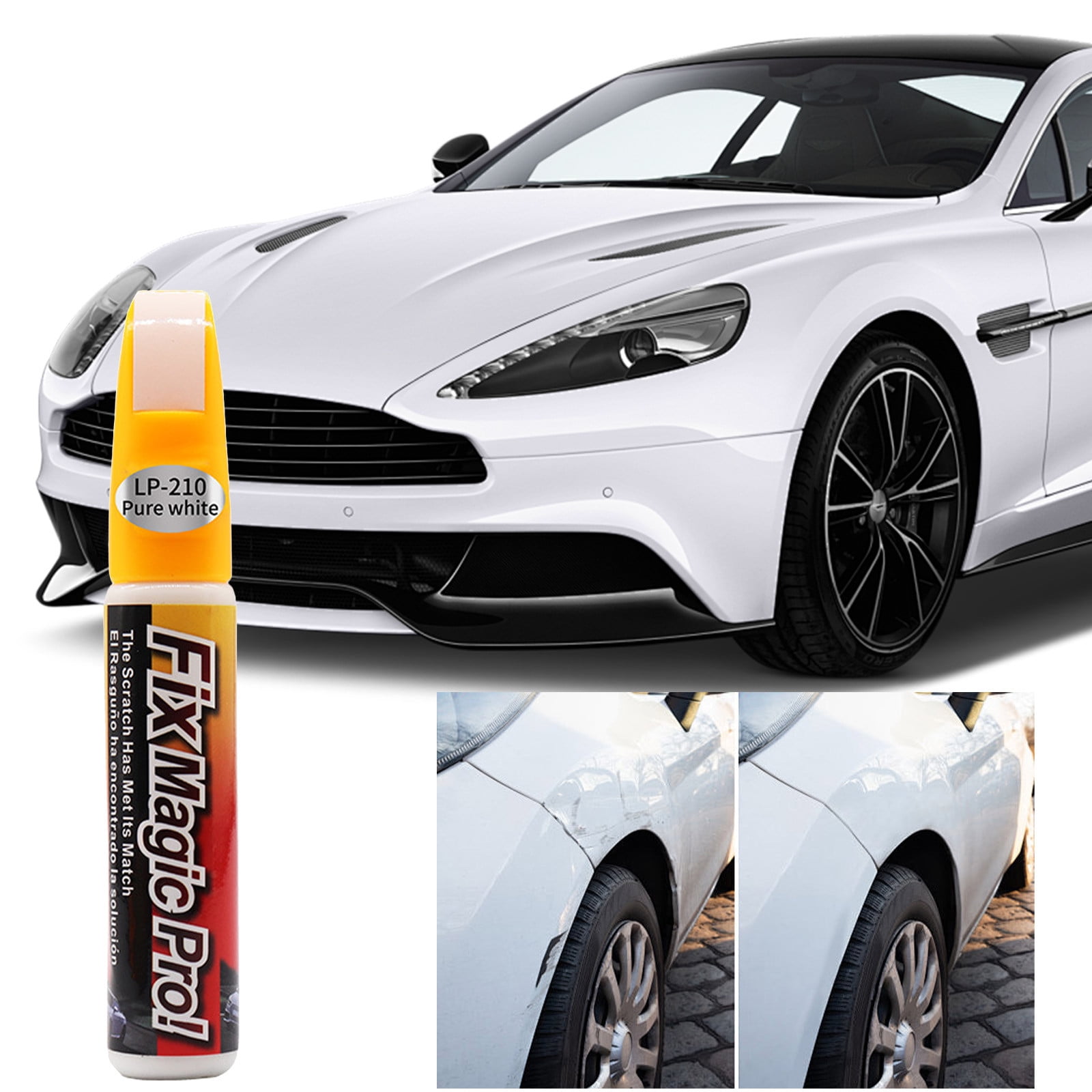 KCGYNP 2.4ml Touch Up Paint Pen Scratch Remover-Red,White,Black-Quick ...